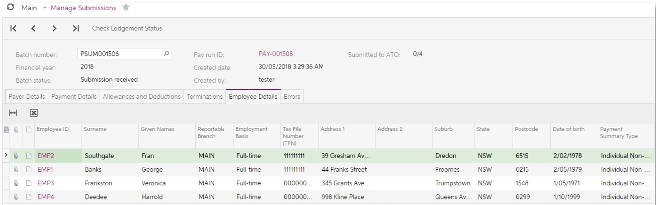 Single touch payroll